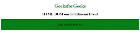 Html Événement Dom Oncontextmenu Stacklima