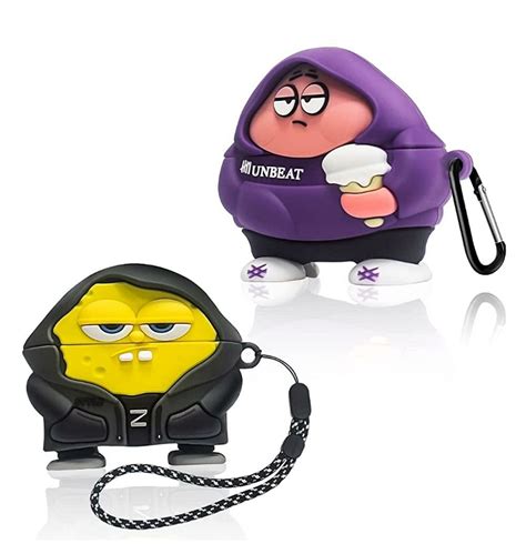 2팩 에어팟 프로 2세대 2022용 케이스 귀여운 2 만화 캐릭터 독특한 디자인 재미있는 카와이 3d 부드러 티몬