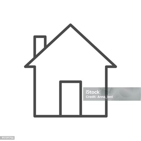 主頁線圖示向量圖形及更多不動產圖片 不動產 互聯網 住宅建築 Istock
