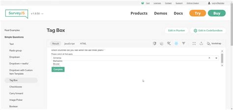Tag Box Is Broken In The Bootstrap Theme Issue Surveyjs Survey Library GitHub
