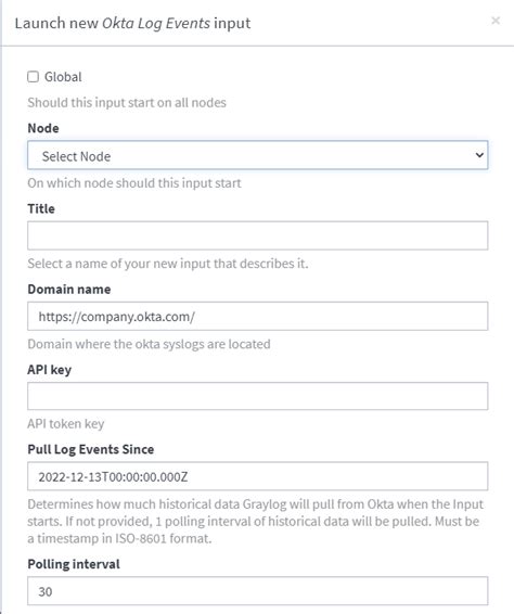 Okta Log Events Input