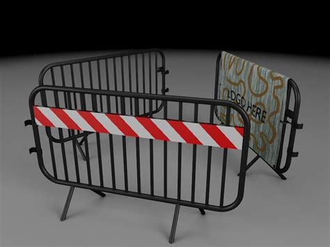 traffic barricades 3d model 12 c4d free3d