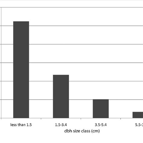 Size Class Distribution Of M Grandifl Ora Stems Download Scientific