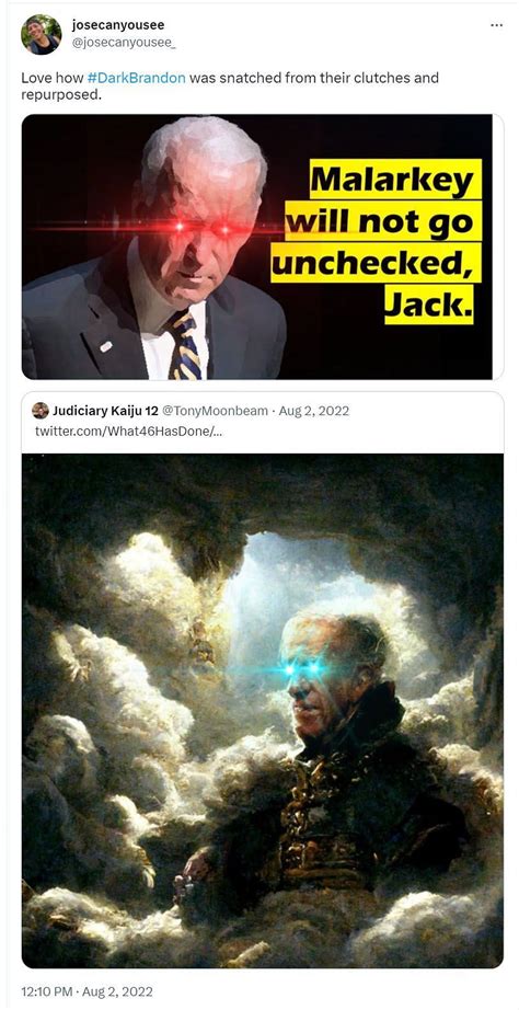 Good Marketing Team Joe Bidens Dark Brandon Meme Origin Explained
