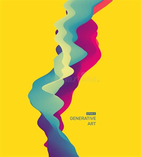 3D Wavy Background Dynamic Effect Vector Illustration Design