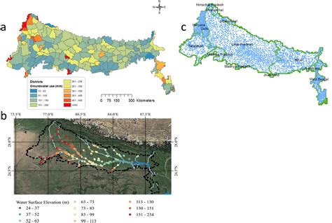 A Estimated Annual Groundwater Abstraction At The District Scale B