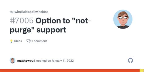 Option To Not Purge Support · Tailwindlabs Tailwindcss · Discussion