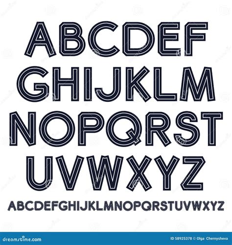 Vector Sans Serif Font With Rounded Corners CartoonDealer