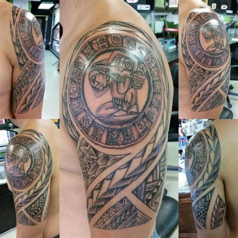 Polynesian And Mayan Combination Tattoo By Jeffrey Ziozios At Bay City