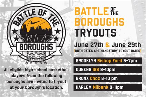 Battle Of The Boroughs Tryouts Begin Tomorrow Slam
