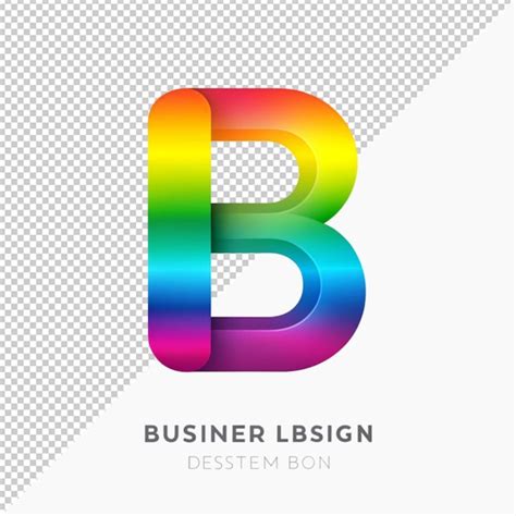 Gradient Alphabet Letter B Premium Ai Generated Psd