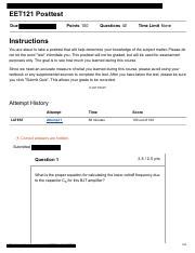 EET Posttest Post Test Final Exam Pdf EET Posttest E GRVL EET NMW