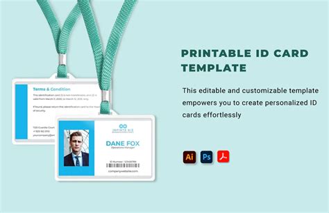 Id Card Template Photo Free Pdf