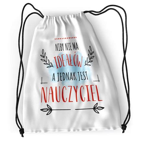 Plecak Nauczyciela Sportowy Szkolny Worek Torba z Nadrukiem ze Zdjęciem