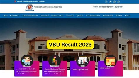 Vbu Result 2023 Vinoba Bhave University Ug Pg Result Link Here At Vbu
