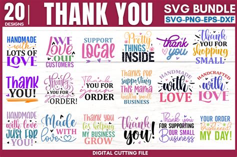 Thank You Svg Bundle Thanks Svg Creative Market
