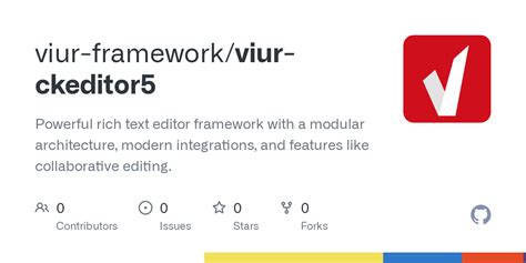 GitHub Viur Framework Viur Ckeditor5 Powerful Rich Text Editor