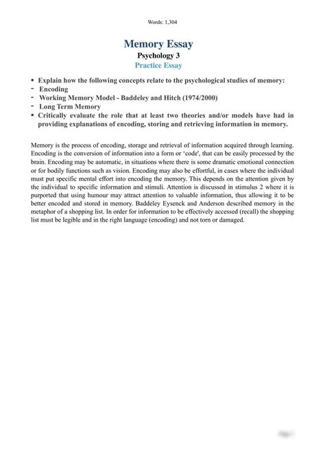 memory encoding storage retrieval