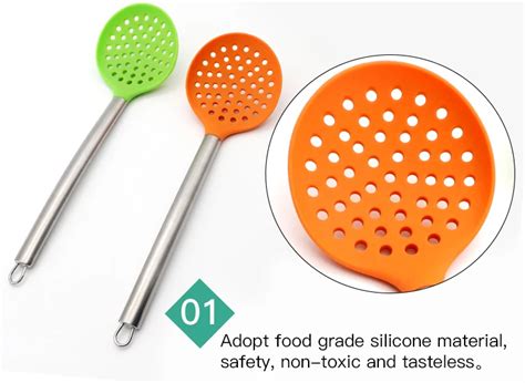 5 Piece Silicone Cooking Utensil Set Non Stick Heat Resistant Silicone