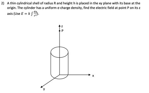 Solved A Thin Cylindrical Shell Of Radius R And Height H Is