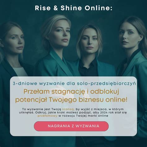 Wyzwanie Rise Shine 3 dni warsztatów nagranie online sklep