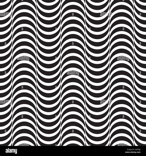 Seamless Optical Illusion Wave Pattern Stock Vector Image And Art Alamy