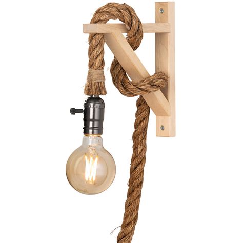 Wandlamp Met Touw Touwlampshop