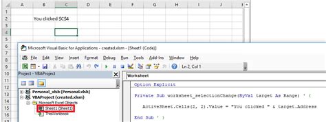 Examples For Vbscript Ms Office App Creator Excel Worksheet Events