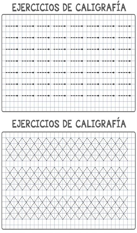 Ejercicios De Caligrafía Para Mejorar La Letra De Los Niños Intelig