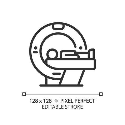 Ct Scan Pixel Perfect Linear Icon Medical Imaging Radiology Doctor