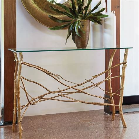 Global Views Twig Console Global Views Console Table Gold Leaf