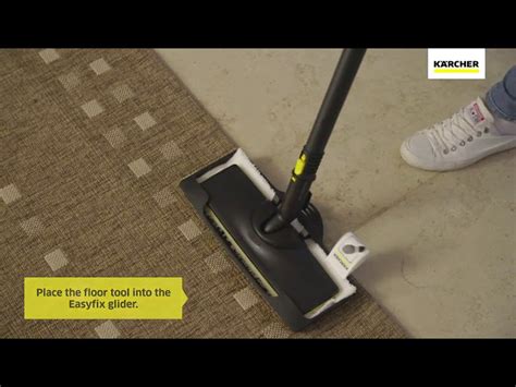 Karcher EasyFix Steam Cleaner Using The Carpet Glider