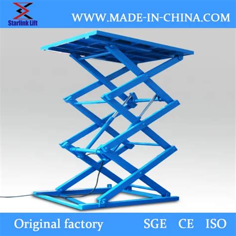 CE Certificate Double Scissors Electric Lifting Platform Table Fixed