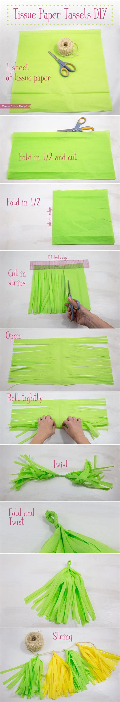 How To Make Tissue Paper Tassels And Garlands Press Print Party