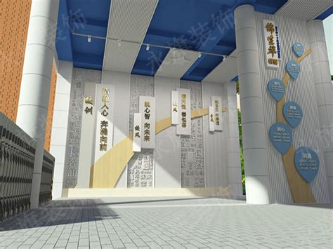 河南校园文化建设 打造特色风格的学校门厅永仲文化 站酷zcool