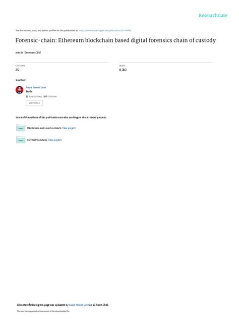 4 Auqib Hamid Lone Roohie Naaz Mir Forensic Chain Ethereum Blockchain Based Digital Forensics