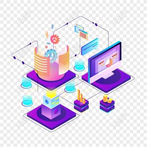 Free 25d Dark Data Blockchain Semi Stereo Vector Elements Cloud