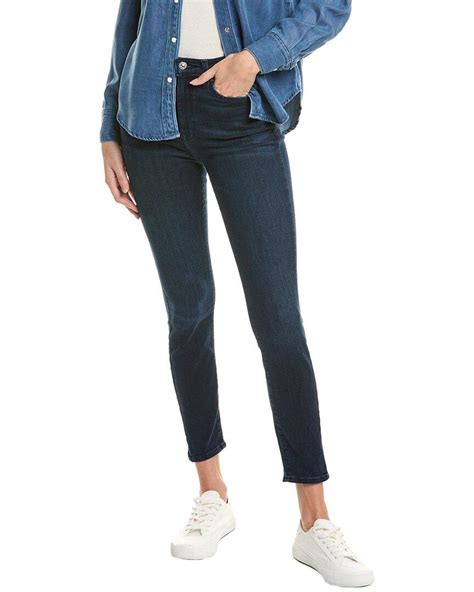 7 For All Mankind Gwenevere Blue Black Santiago High Rise Ankle Jean Lyst