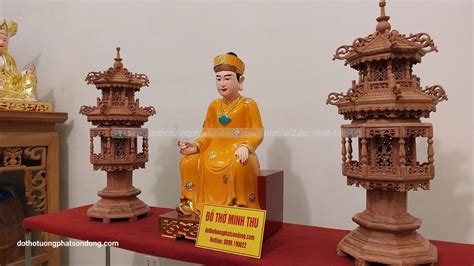 Tượng Ông Hoàng Mười Gỗ Mít Ngồi Song Thất ĐỒ ThỜ Minh Thu