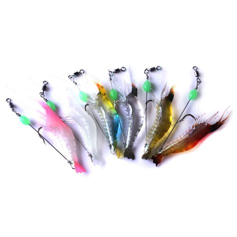 HENGJIA 5pcs Lot Artificial Shrimp Set 8cm 5 3g Fishing Lure Silicon