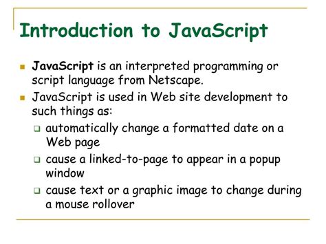 Ppt Java Script Powerpoint Presentation Free Download Id6078494