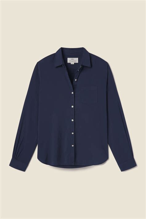 Grace Classic Shirt Navy Shirt Outfit Women Cotton Shirts Women
