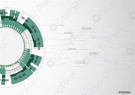 Green Abstract Technology Background With Various Elements Stock Vector Crushpixel