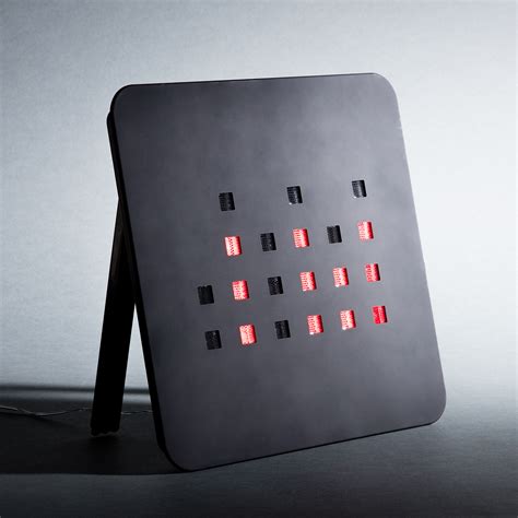Powers Of 2 Xld Binary Clock Classic Red Anelace Touch Of Modern
