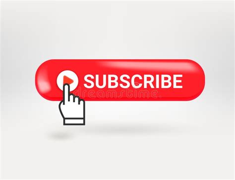 Subscribe Button With Hand Pointer 3d Vector Illustration Stock Vector Illustration Of Blog