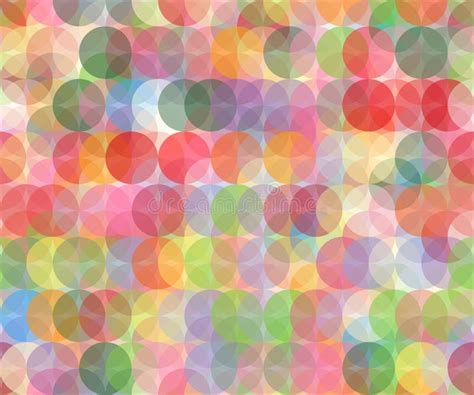 Colorful Abstract Seamless Pattern Made From Rounds Stock Illustration