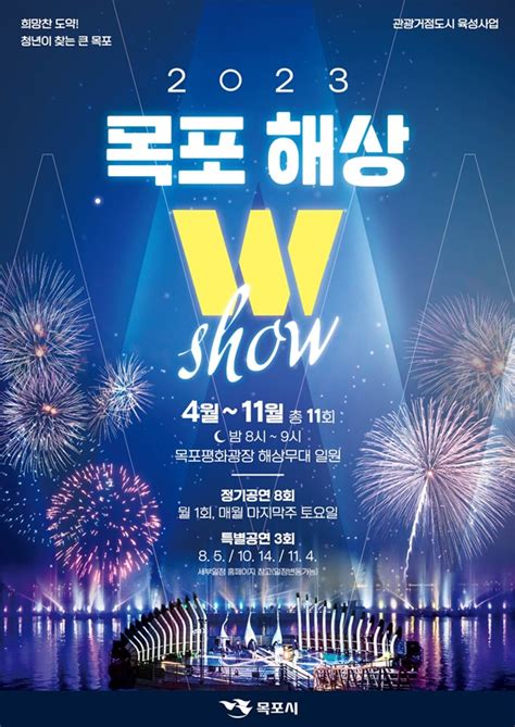 목포시 야간관광콘텐츠 목포해상W쇼 개최 이번 주말 첫 공연 뉴스프리존