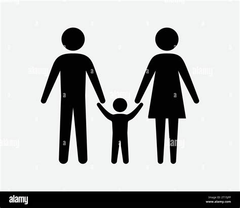 Familie Icon Vater Mutter Sohn Kind Zusammen Liebe Liebe Pflege Mutter