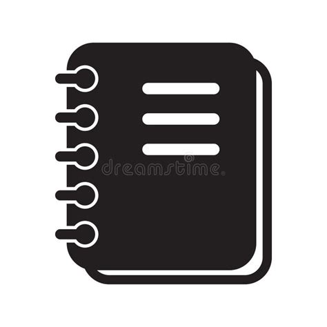 Notepad Icon With Pencil In A Circle With Shadow Flat Style Vector Stock Illustration