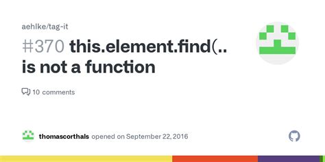Thiselementfindandself Is Not A Function · Issue 370 · Aehlketag It · Github